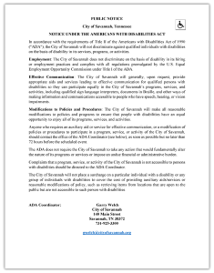 ADA Notice and Grievance Procedure